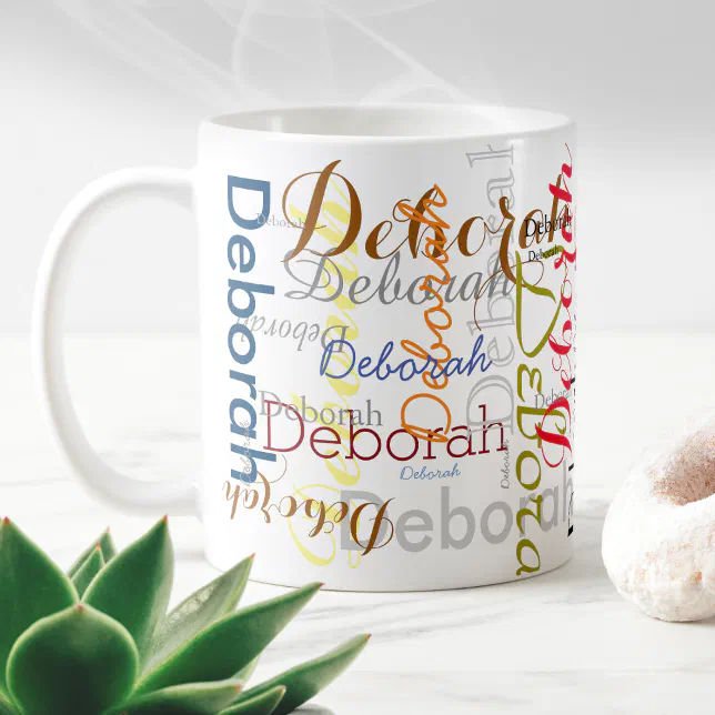 Create personalized name typography coffee mug | Zazzle