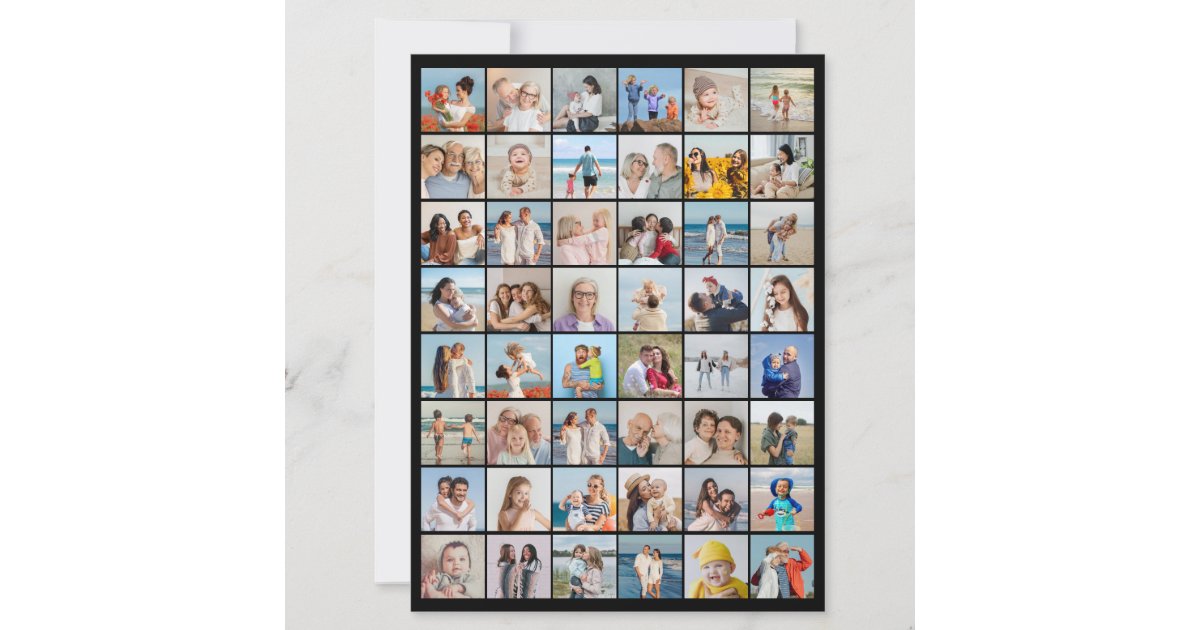 Create Your Own 48 Photo Collage Card | Zazzle