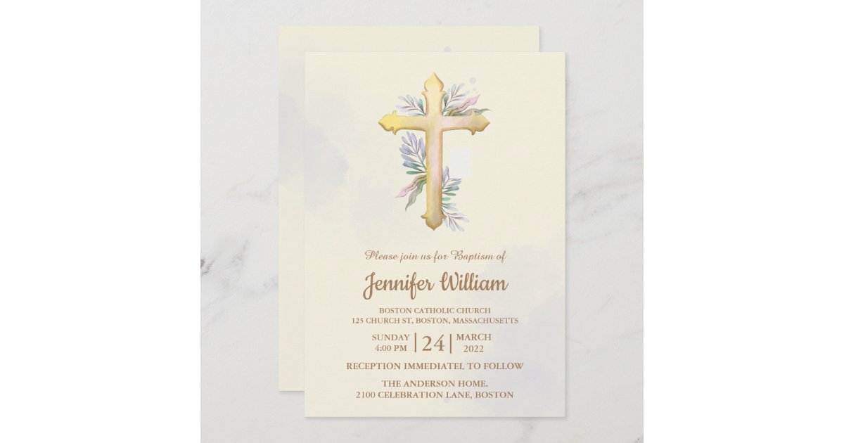 Create your own Custom Baptism Invitation | Zazzle