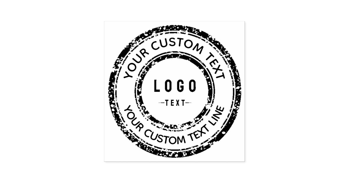 Create your own Custom Business Logo Rubber Stamp | Zazzle