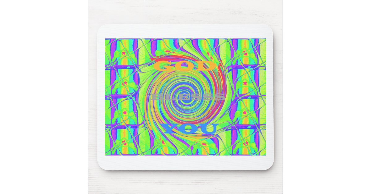 Create Your Own God Bless You Inspirational Text Mouse Pad | Zazzle