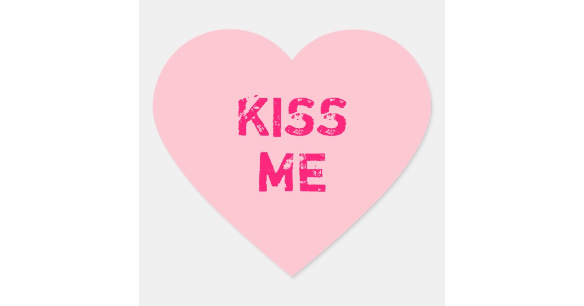 Create Your Own Pink Conversation Heart Heart Sticker | Zazzle