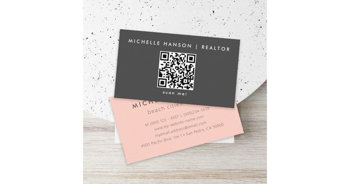 Create your Own QR Code Custom Colours QR Code Business Card | Zazzle