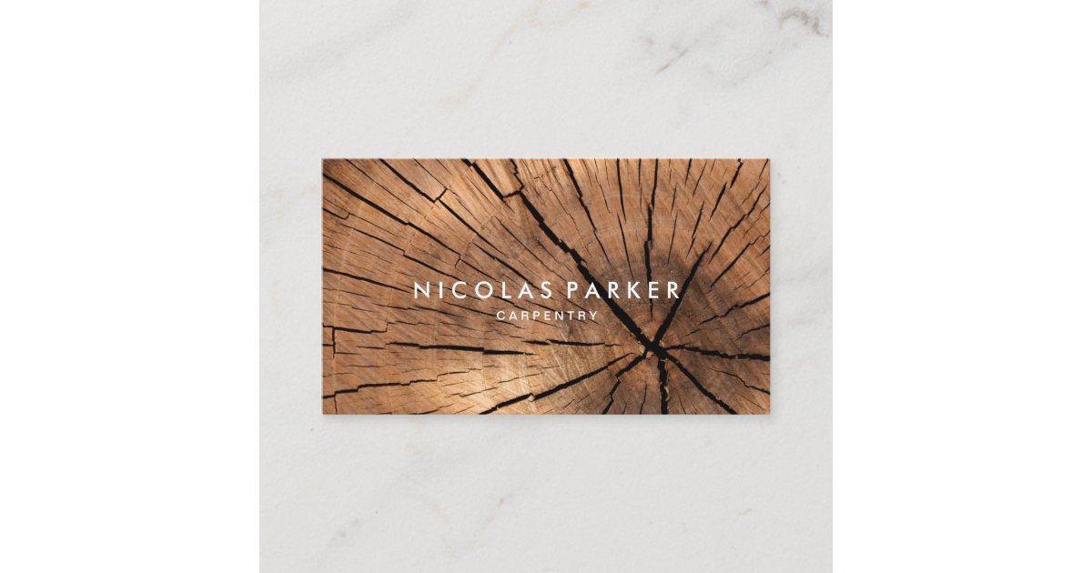 Create Your Own Wooden Log Business Card | Zazzle