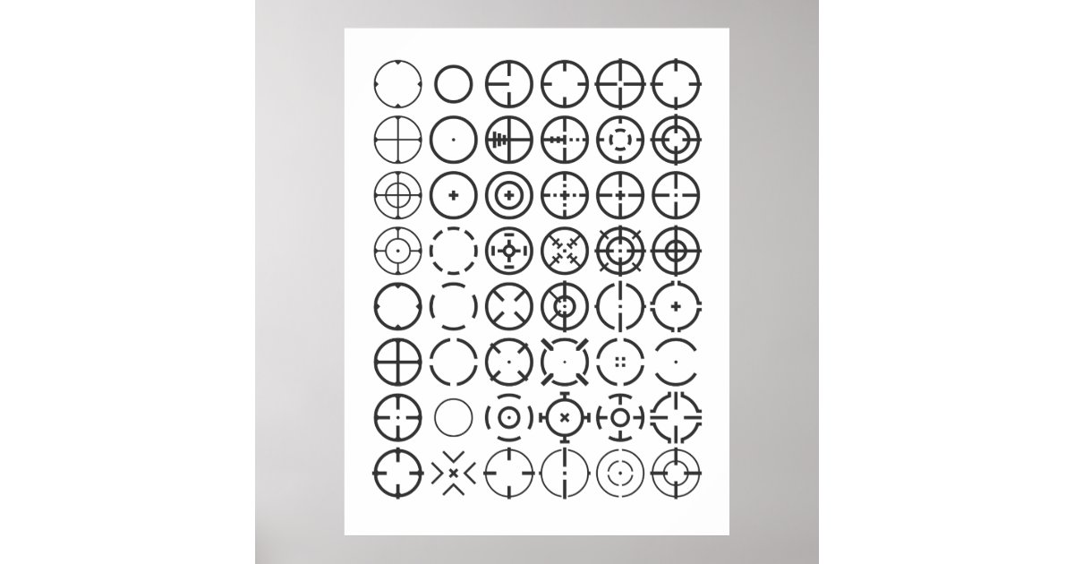 Crosshair Reticles Poster | Zazzle