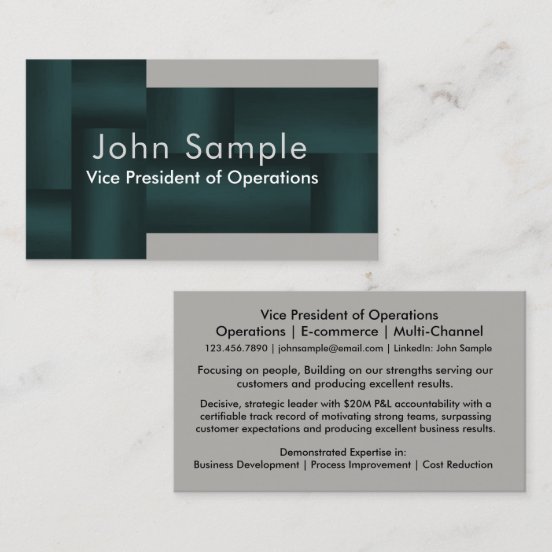 Vice President Business Cards & Profile Cards | Zazzle CA