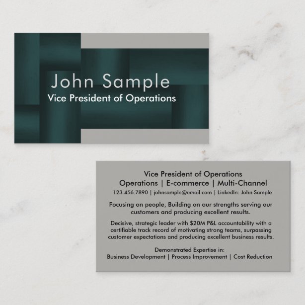 Vice President Business Cards & Profile Cards | Zazzle CA