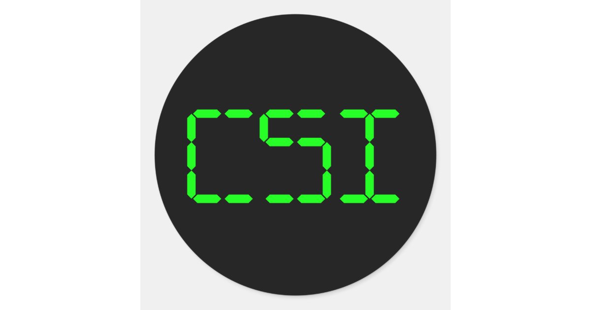 CSI smalls Classic Round Sticker | Zazzle