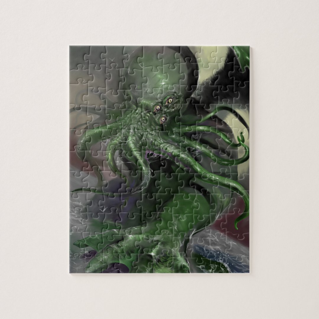 Cthulhu Rising H.P Lovecraft inspired horror rpg Jigsaw Puzzle | Zazzle