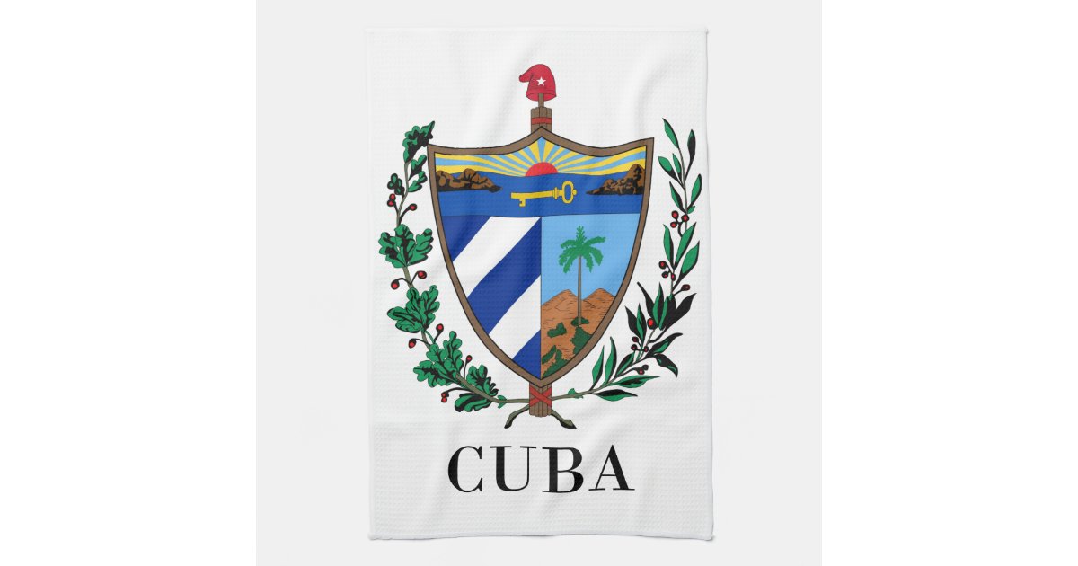 CUBA - symbol/coat of arms/flag/colours/emblem Kitchen Towel | Zazzle