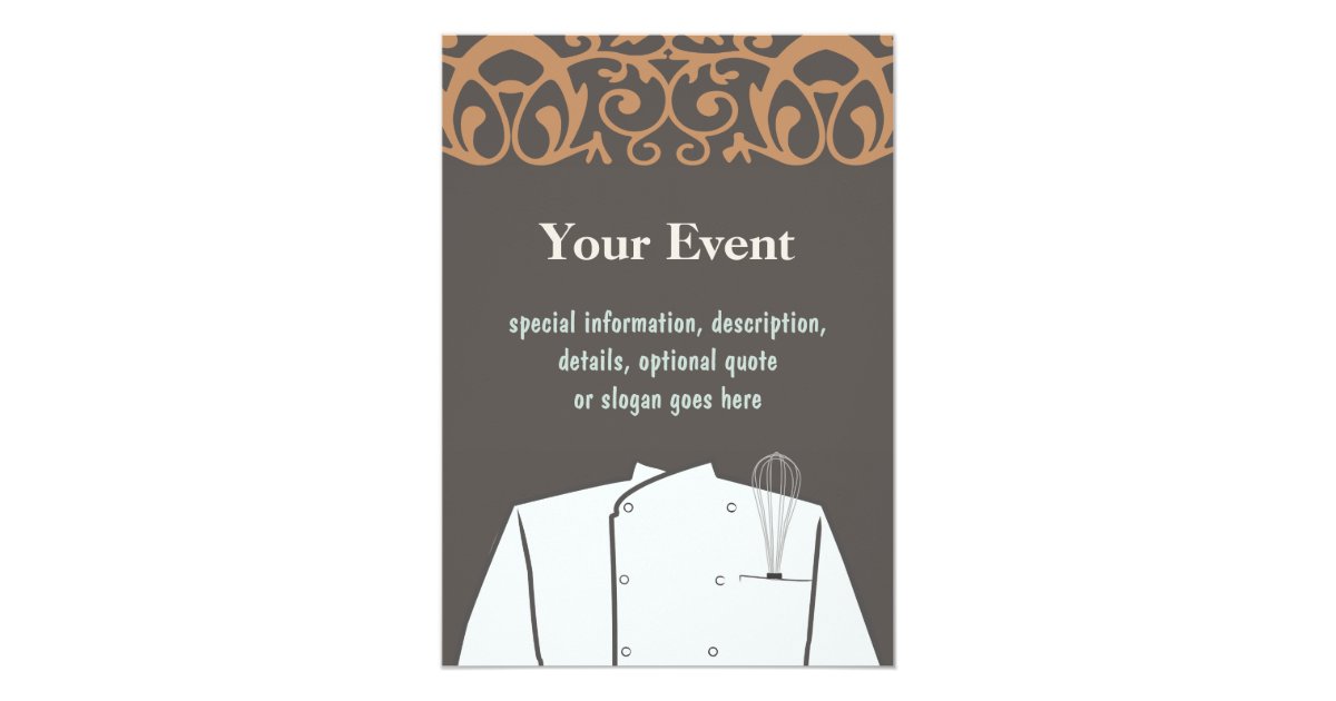 Culinary Chef Invitation | Zazzle.ca