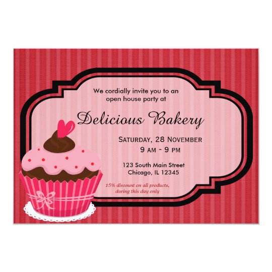 Cupcake Bakery Invitation | Zazzle.ca