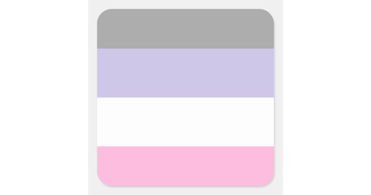 Cupioromantic Pride Flag Square Sticker | Zazzle
