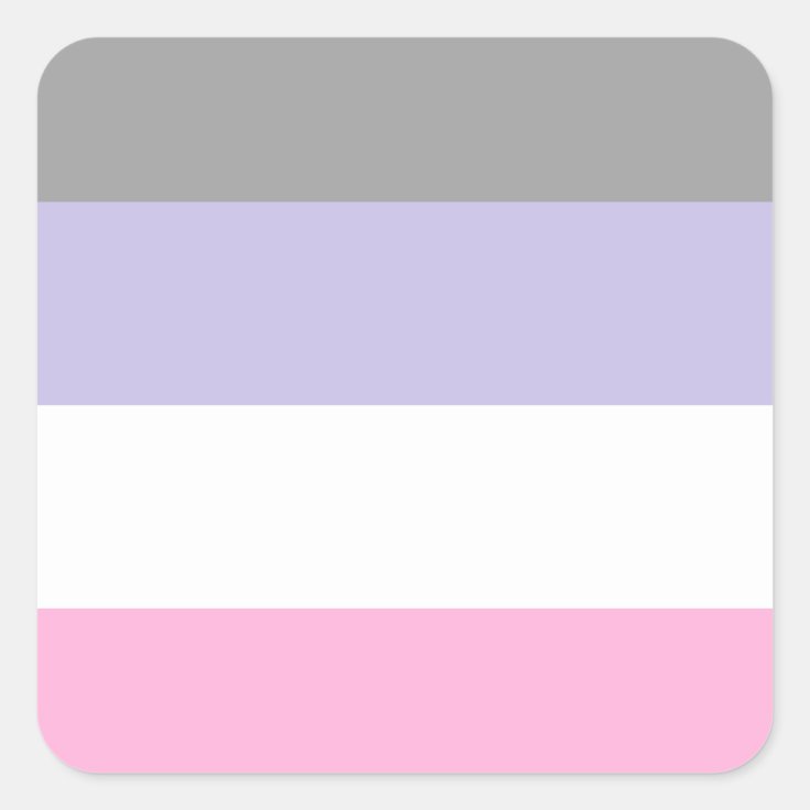 Cupioromantic Pride Flag Square Sticker | Zazzle