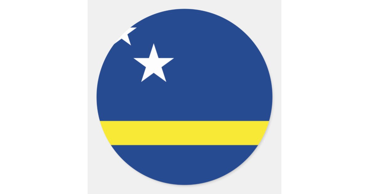 Curacao Flag CW Classic Round Sticker | Zazzle