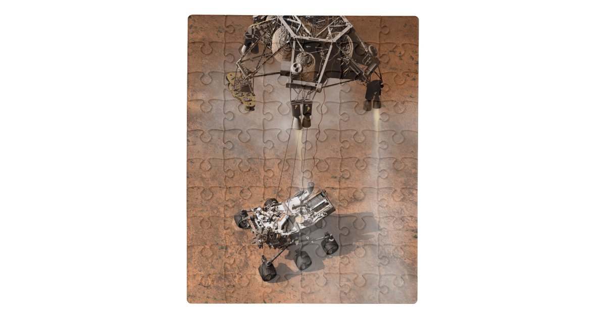 Curiosity Rover Landing On The Martian Surface. Jigsaw Puzzle | Zazzle