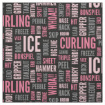 Canada Curling Rocks Fabric | Zazzle