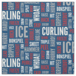 Canada Curling Rocks Fabric | Zazzle