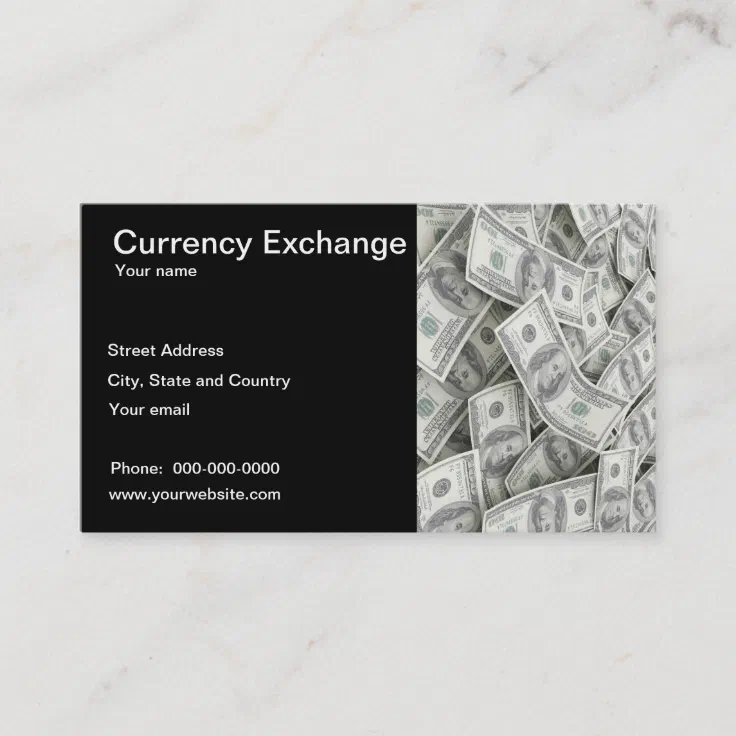 Currency Exchange Business Card | Zazzle