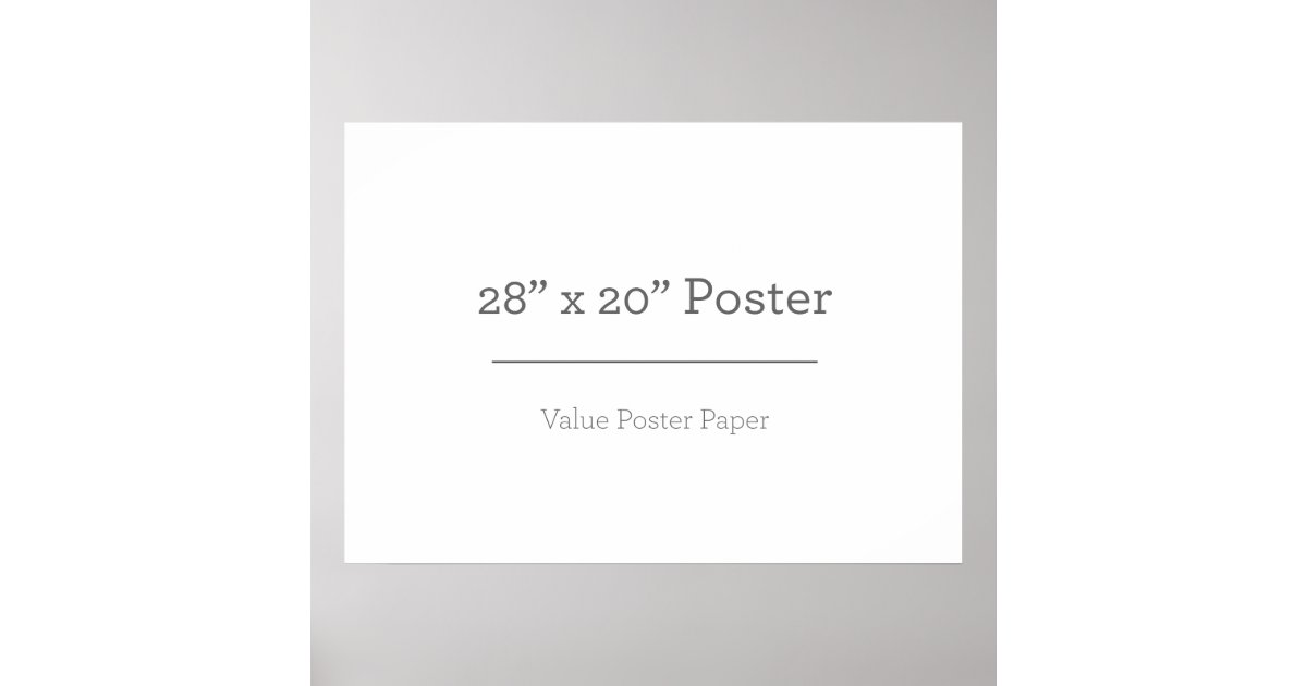 28" x 20", Value Poster Paper (Matte) | Zazzle