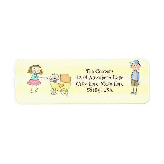 Custom Cute Family Return Address Labels | Zazzle.ca