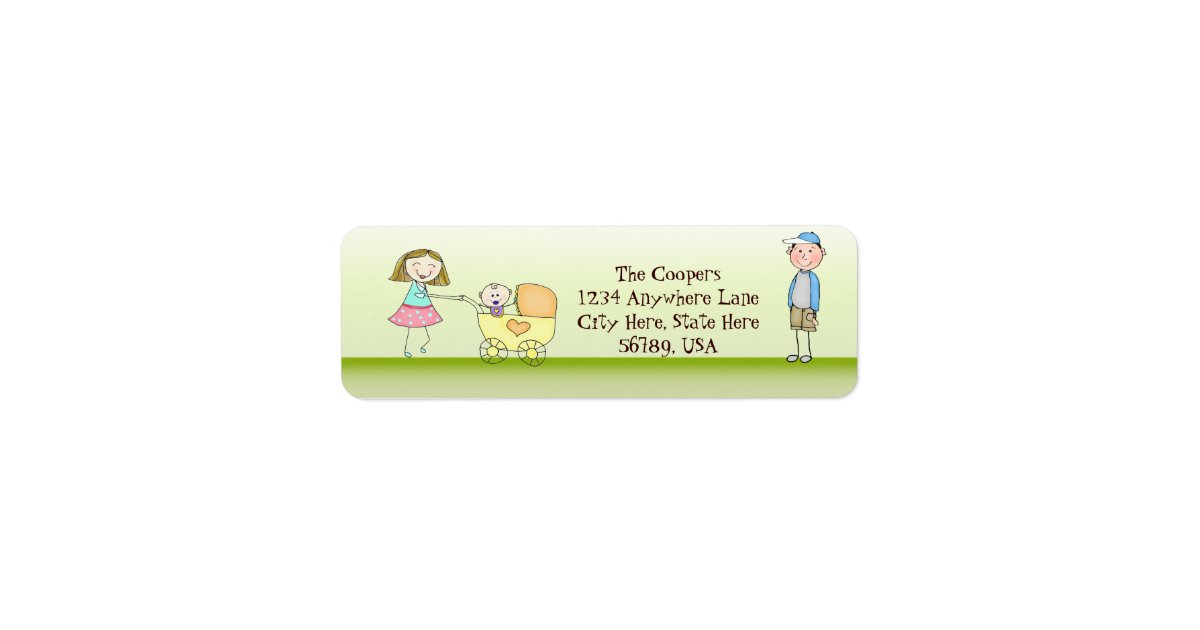 Custom Cute Family Return Address Labels | Zazzle