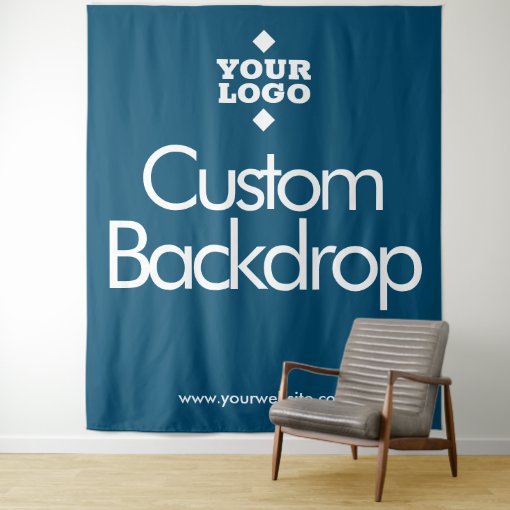 Custom Design Backdrop // Your Logo Here Tapestry | Zazzle