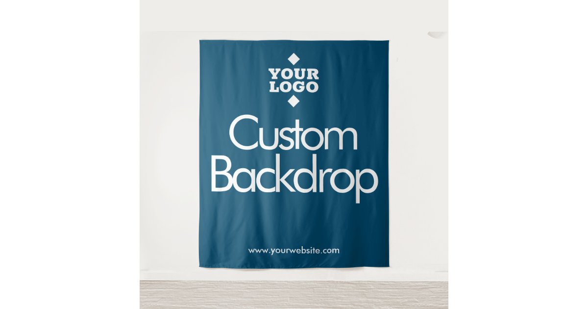 Custom Design Backdrop // Your Logo Here Tapestry | Zazzle