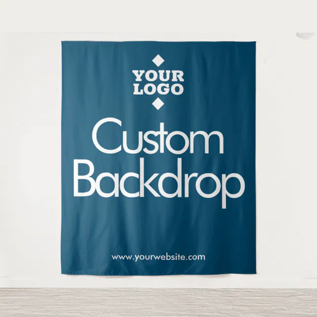 Custom Design Backdrop // Your Logo Here Tapestry | Zazzle