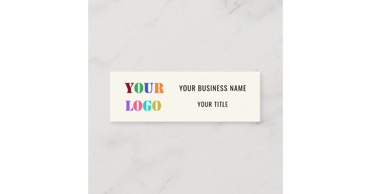 Custom Logo Promotional Business Personalized - Mini Business Card | Zazzle