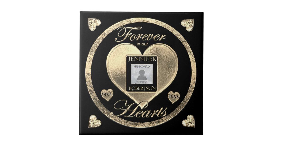 Custom Photo Memorial in Loving Memory Tile | Zazzle