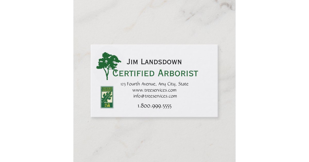 Custom Tree Arborist Business Card | Zazzle