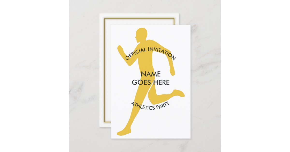 Customizable Athletics Party Invitation | Zazzle