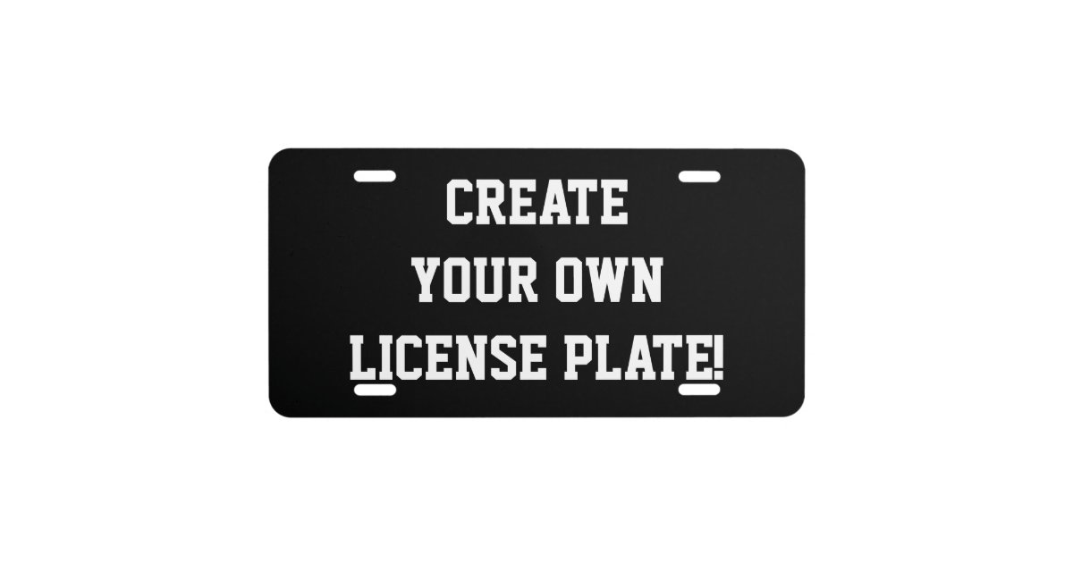 Customizable DIY Aluminum License Plates | Zazzle