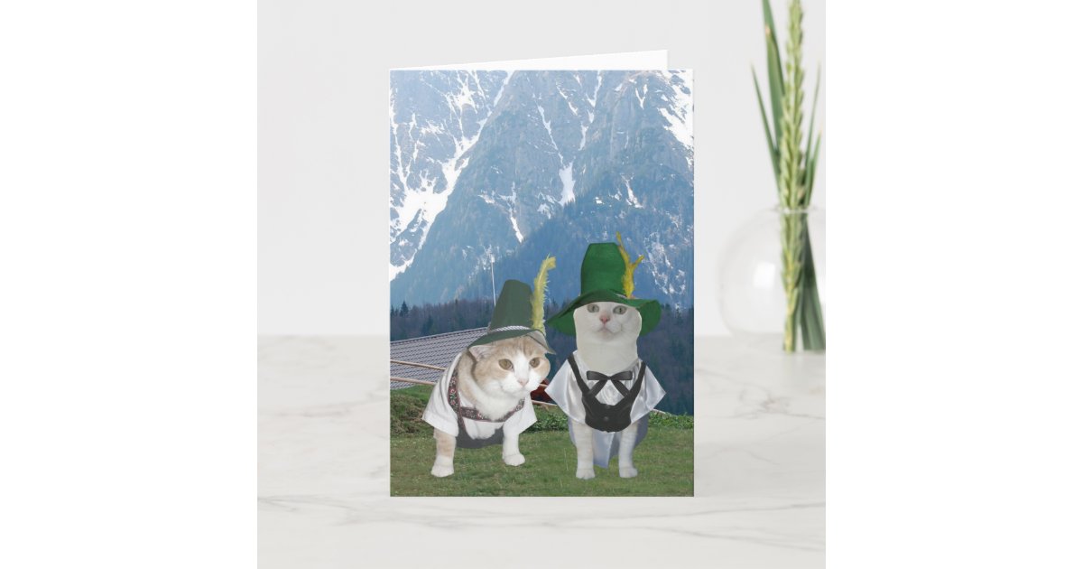 Customizable Funny German Cats/Kitties Anniversary Card | Zazzle