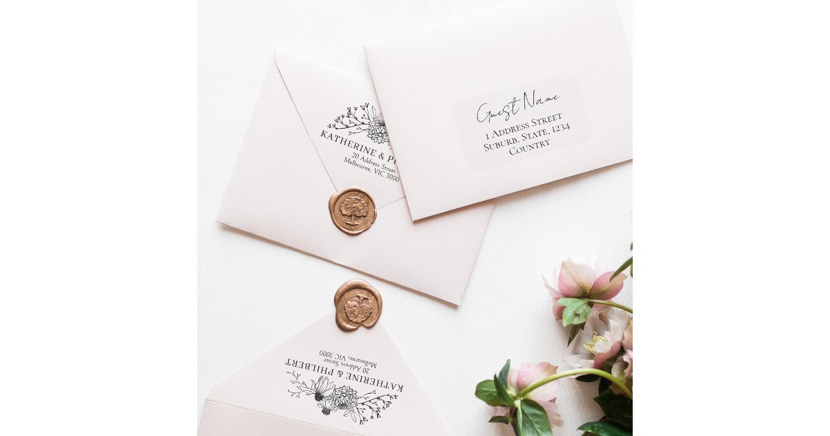 Customizable Wedding Guest Address Label | Zazzle