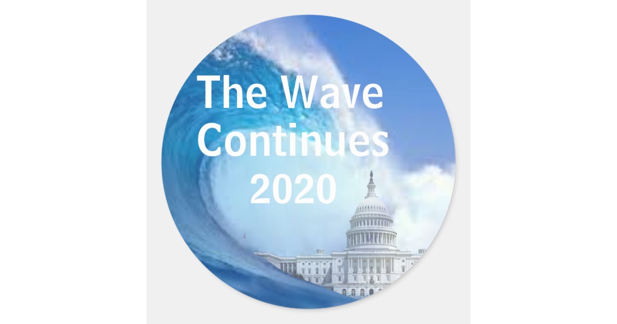 Customize Blue Wave Election 2020 Classic Round Sticker | Zazzle