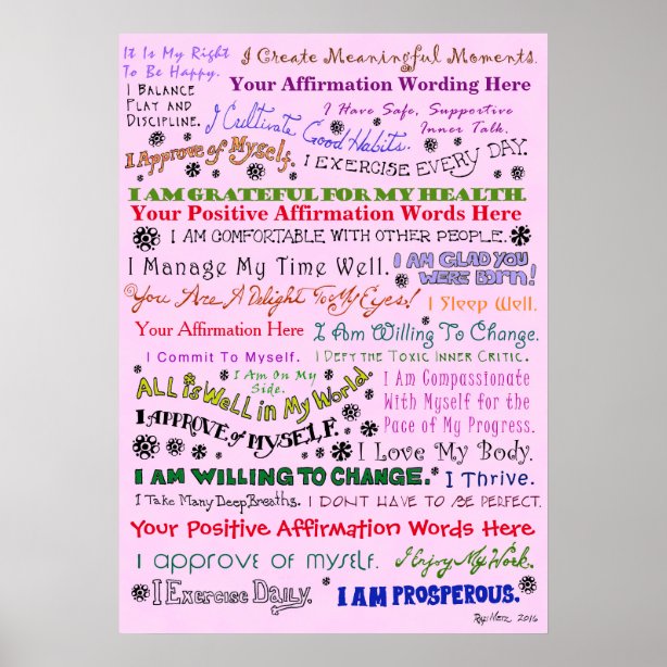 Affirmation Posters, Prints & Poster Printing | Zazzle CA