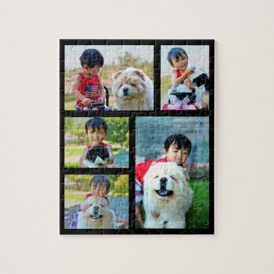 Customized Image Collage 5 Photo Jigsaw Puzzle | Zazzle.ca