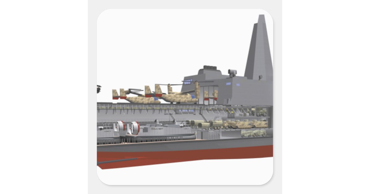 Cutaway illustration square sticker | Zazzle