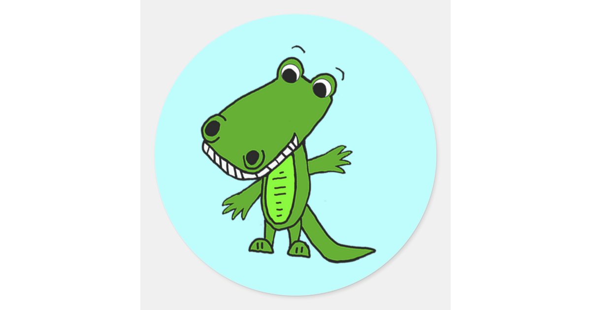 Cute Alligator Cartoon Stickers | Zazzle