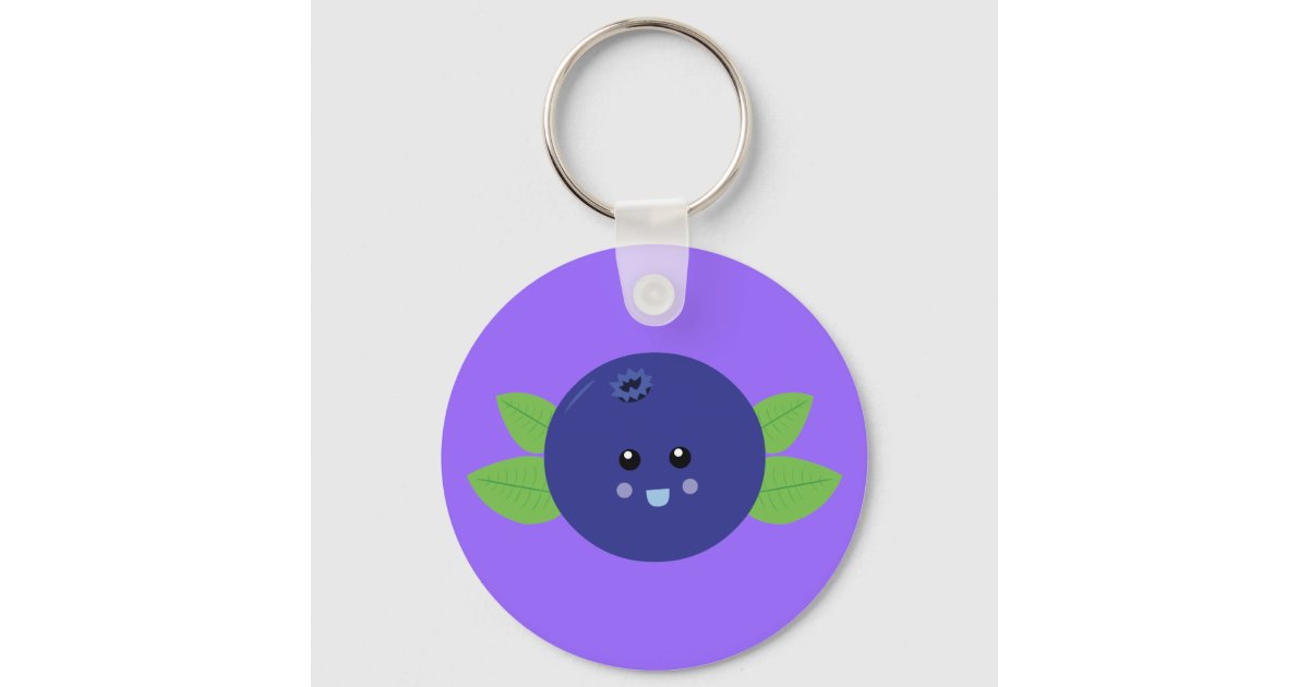 Cute Blueberry Keychain | Zazzle