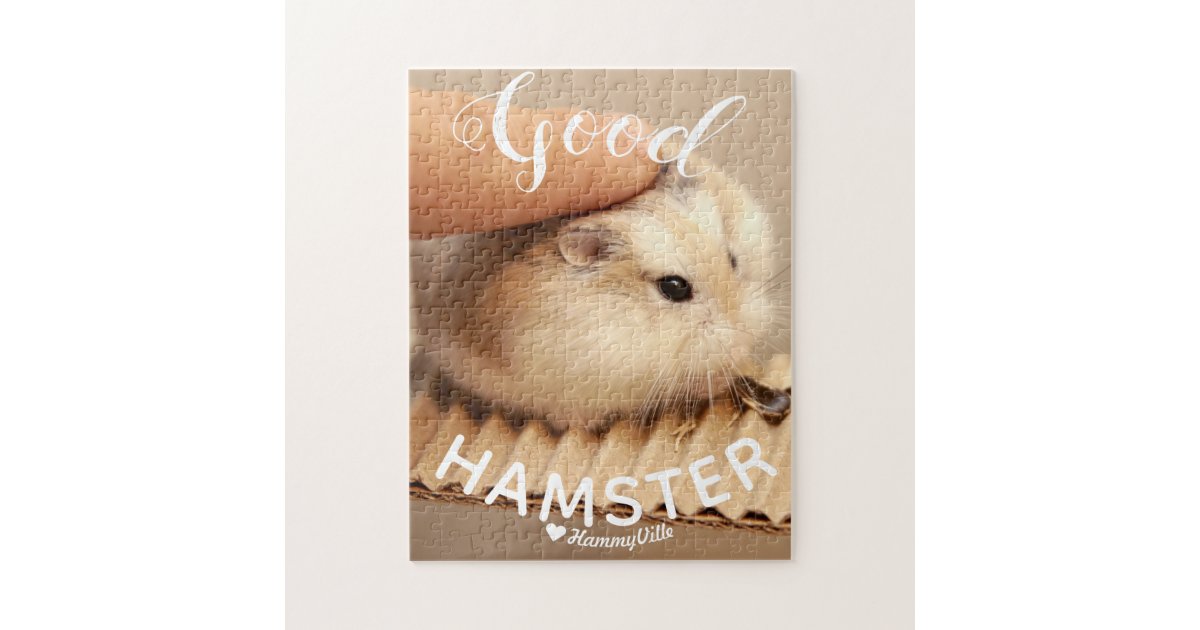 Cute Hamter being a Good Hamster Jigsaw Puzzle | Zazzle