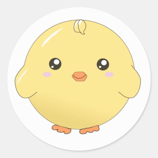 Cute kawaii yellow chick stickers | Zazzle.ca