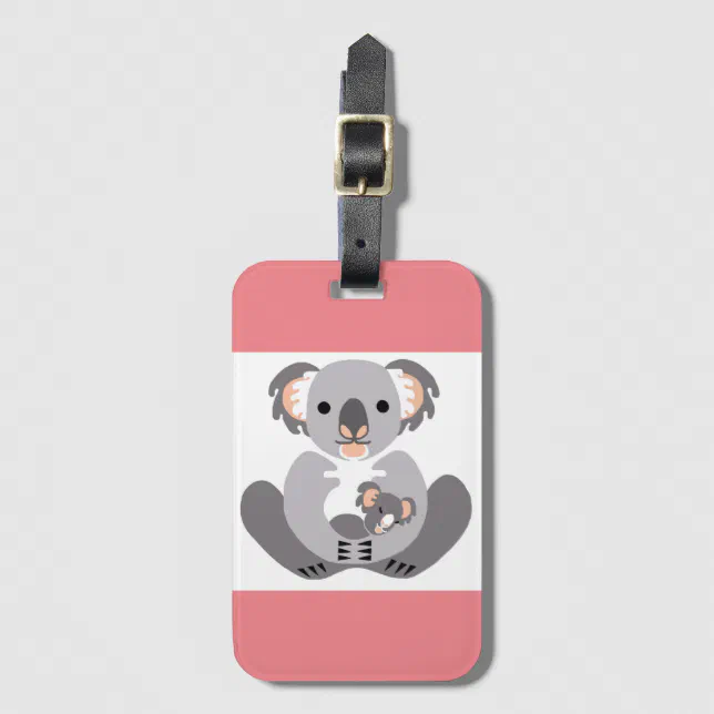 Cute KOALA - Wildlife - Marsupial -Pink Luggage Tag | Zazzle