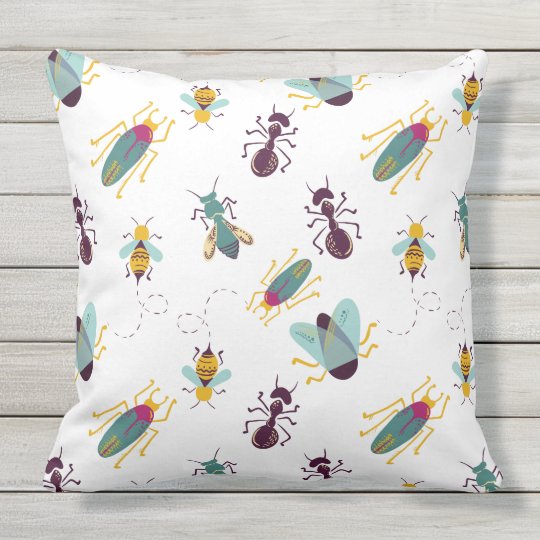 cute little bugs insects outdoor pillow | Zazzle.ca