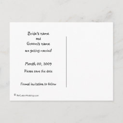 Cute Stick Figures Save the Date Postcards | Zazzle