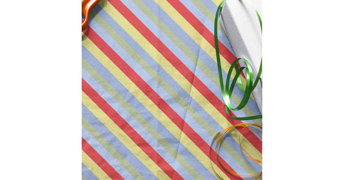 Cute Whimsical Colourful Stripes Fun Striped Tissue Paper | Zazzle