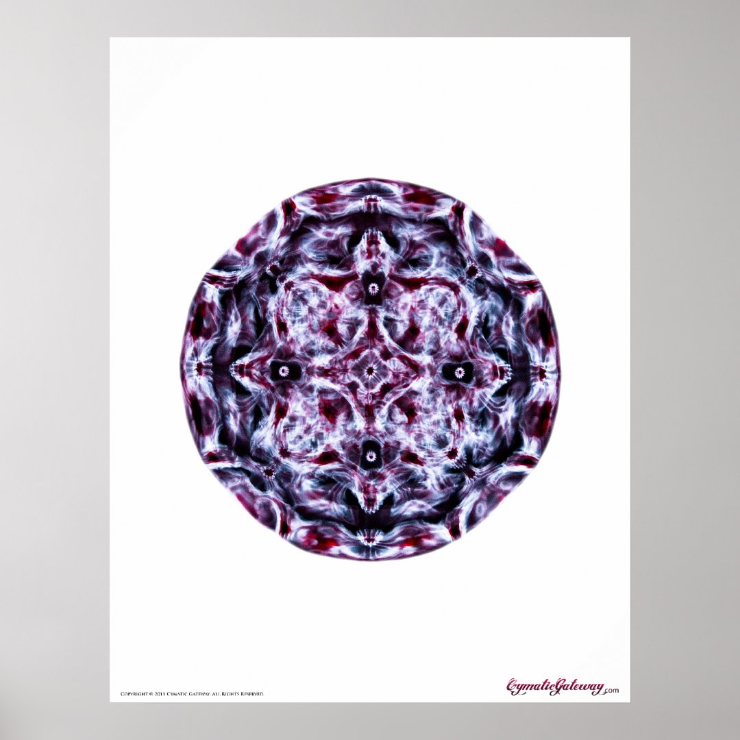 Cymatics: Music Note A Piano Poster | Zazzle