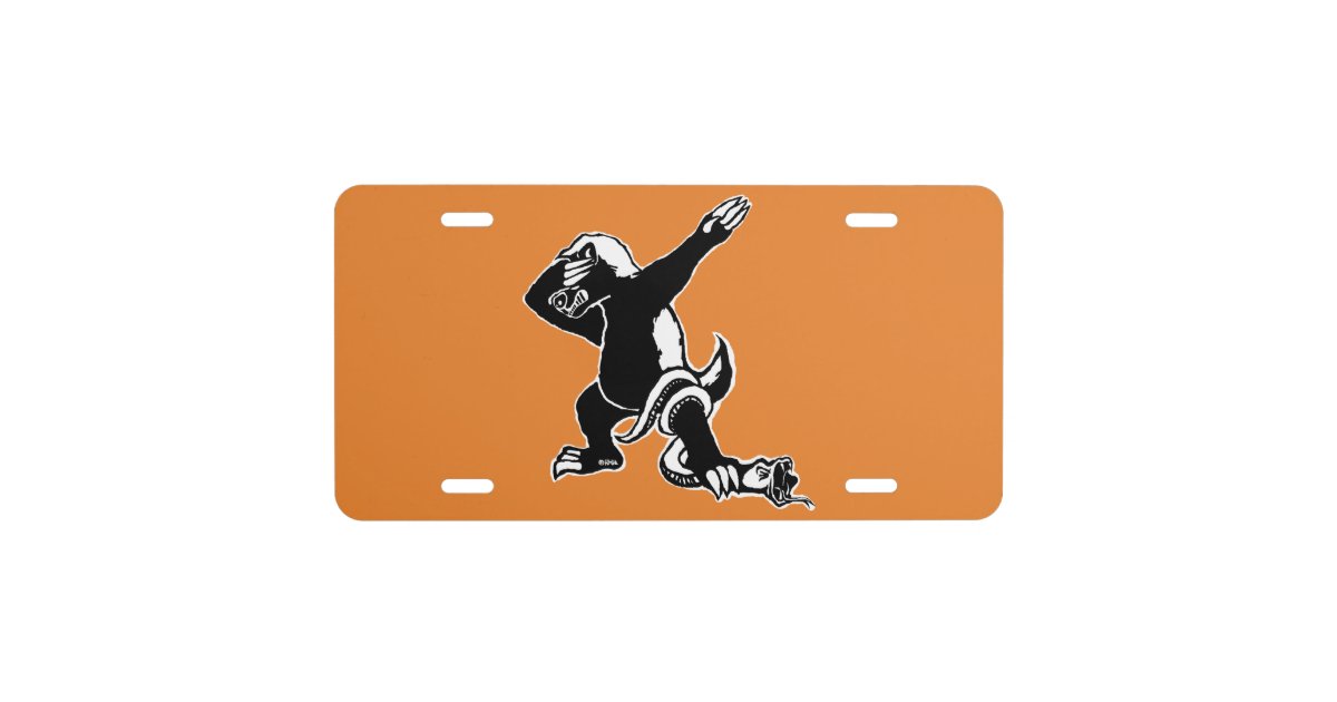 Dabbing Honey badger License Plate | Zazzle